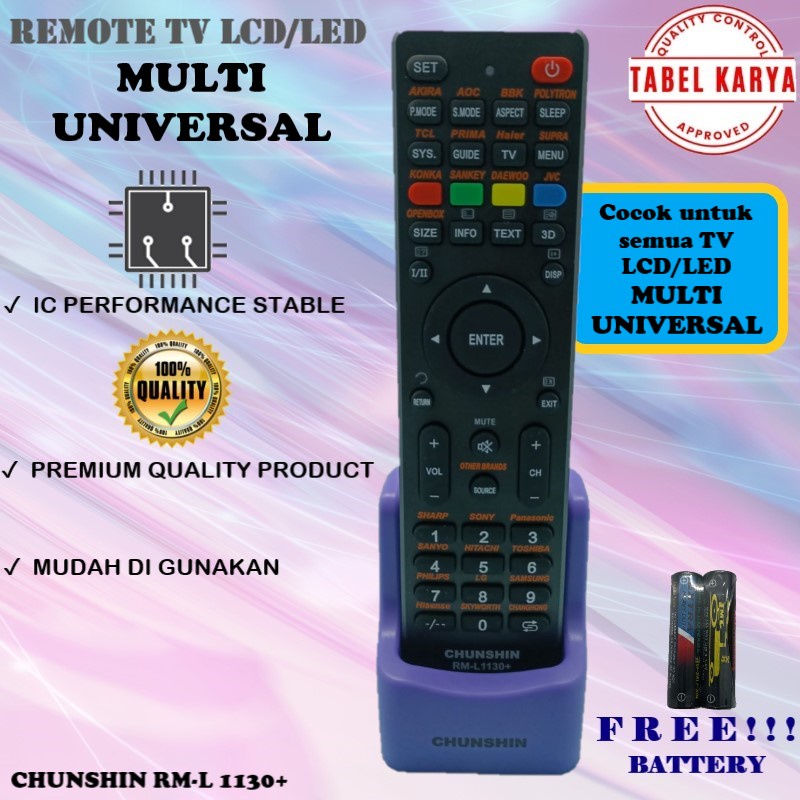 Jual REMOTE REMOT TV LCD LED MULTI UNIVERSAL L-1130 | Shopee Indonesia