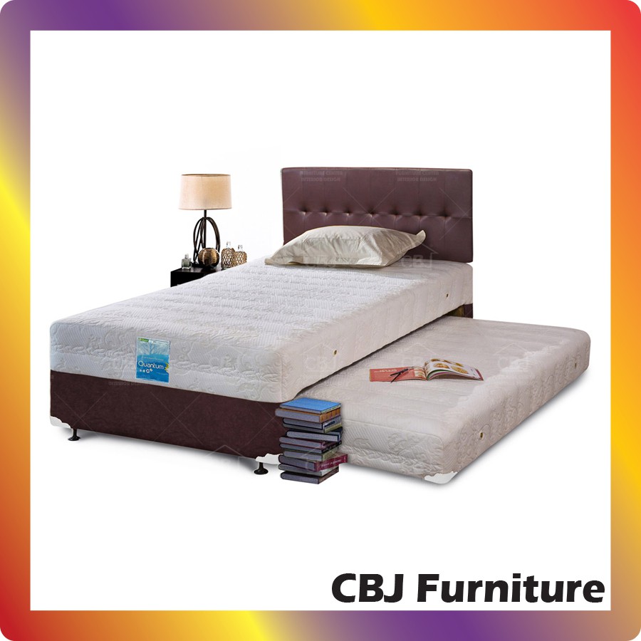 Jual Quantum Kasur Springbed Kids 2 In 1 Cabrio White - Full Set Ramona ...