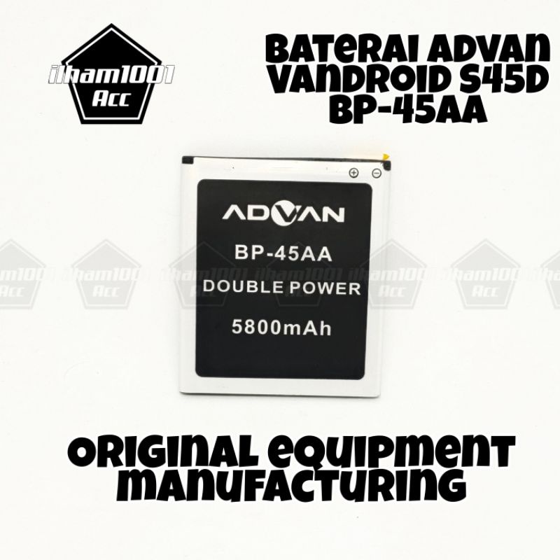 Jual Baterai Advan Vandroid S45D BP-45AA battery batrai batre hp Advan ...
