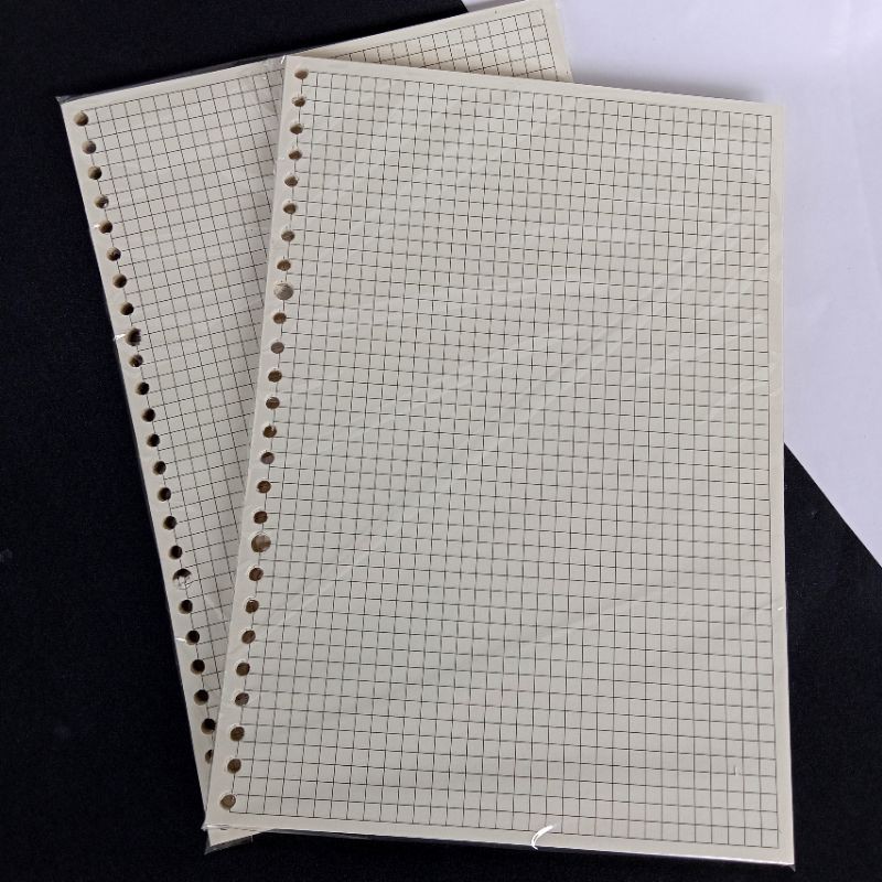 Jual Loose leaf/Kertas binder/Binder /isi ulang file bookpaper 80 GSM B5# RULED# DOTTED#GRID # ...