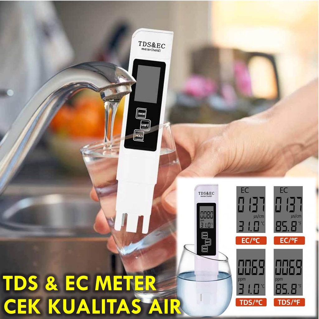 Jual TDS METER Alat Ukur Uji TDS Cek Kualitas Air Minum EC Meter ...