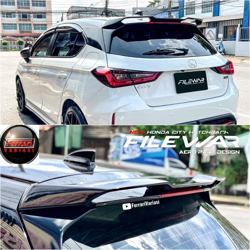 Jual spoiler mobil city Hatchback model sporty Ferrari Variasi | Shopee ...