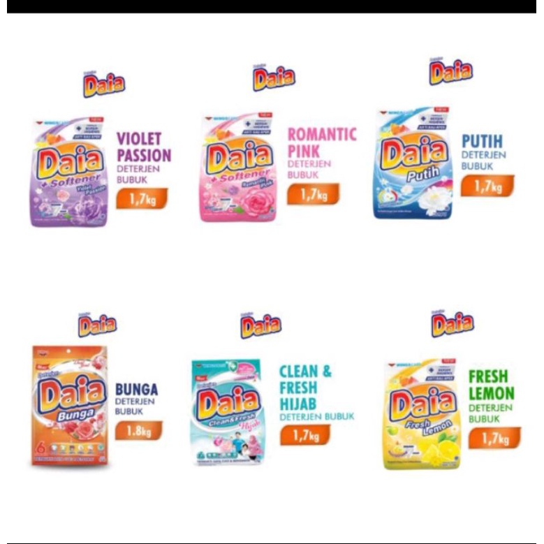 Jual Daia Deterjen + Softener romantic pink Bubuk 1.8/1,7 Kg | Shopee Indonesia