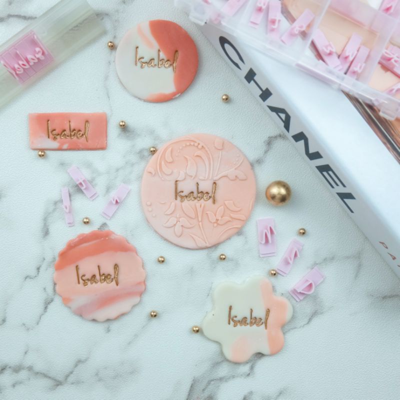 Jual Isabel lettering set alphabet stamp fondant cake troopers cetakan ...