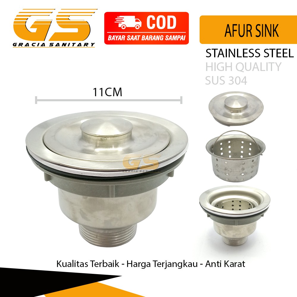Jual Saringan Bak Cuci Piring / Afur Stainless SUS 304 / Afur Kitchen ...