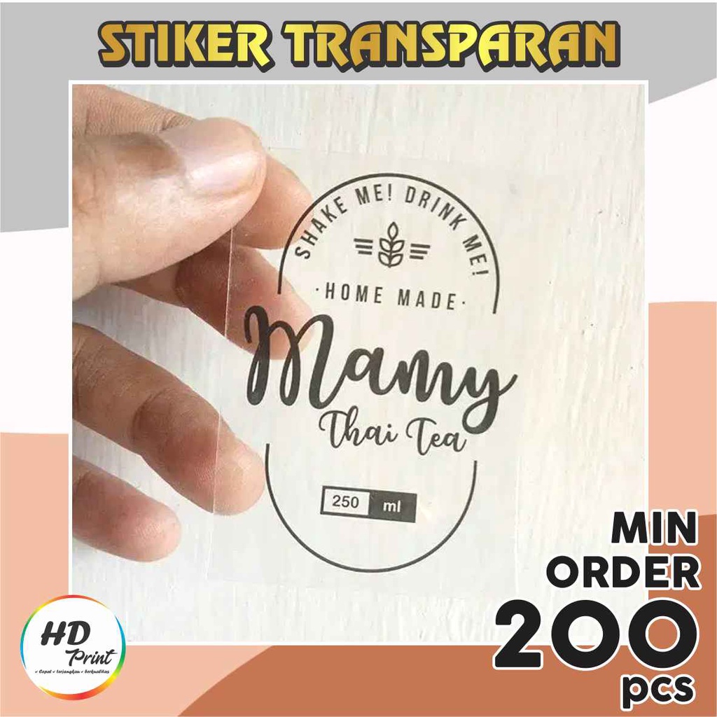 Jual CETAK STIKER VINYL TRANSPARAN - LABEL BOTOL - LABEL MINUMAN ...