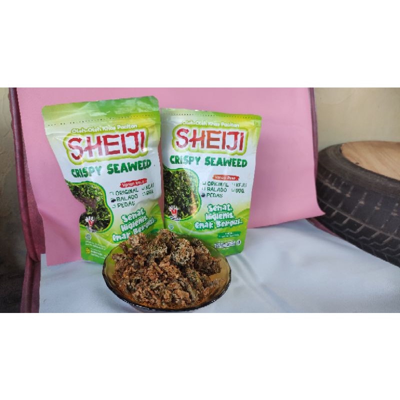 Jual SHEIJI CRISPY SEAWEED/KERIPIK RUMPUT LAUT KHAS PACITAN JAWA TIMUR ...