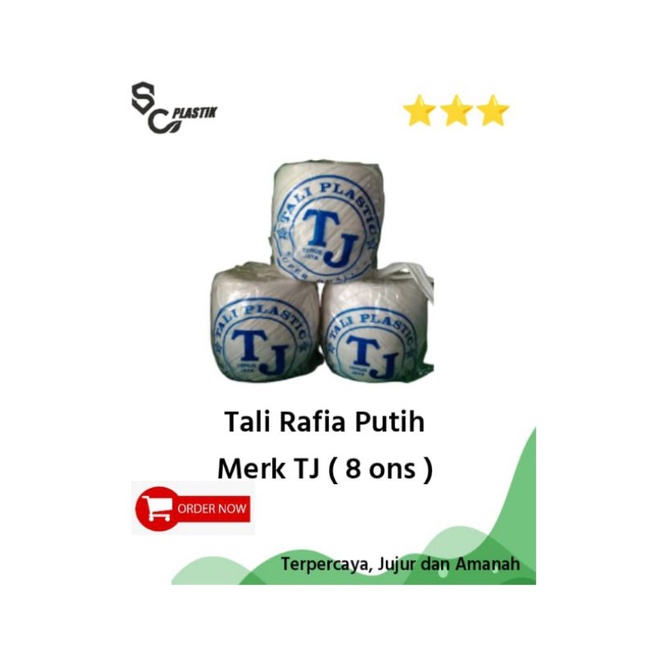 Jual Tali Rafia TJ Putih 8ons | Shopee Indonesia