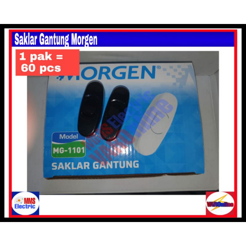 Jual Saklar Gantung Morgen Hitam (isi 60pcs) | Shopee Indonesia