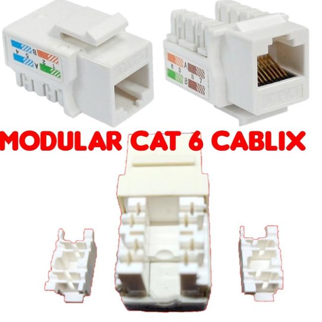 Jual ™ faceplate/wallplate UTP/RJ45/LAN 2 port/hole + modular cat 6 ...