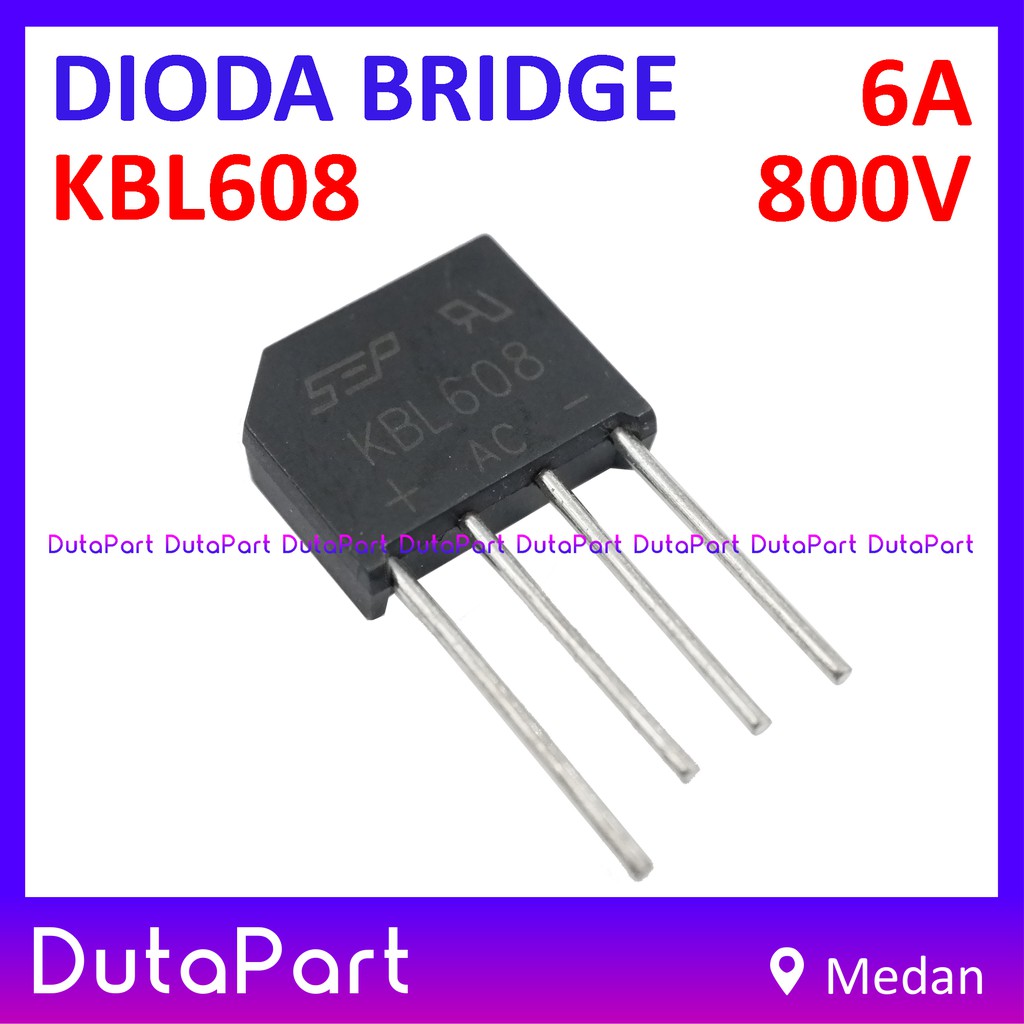 Jual KBL608 6A 800V Dioda Sisir Jembatan Bridge Rectifier Rangkaian 4 ...