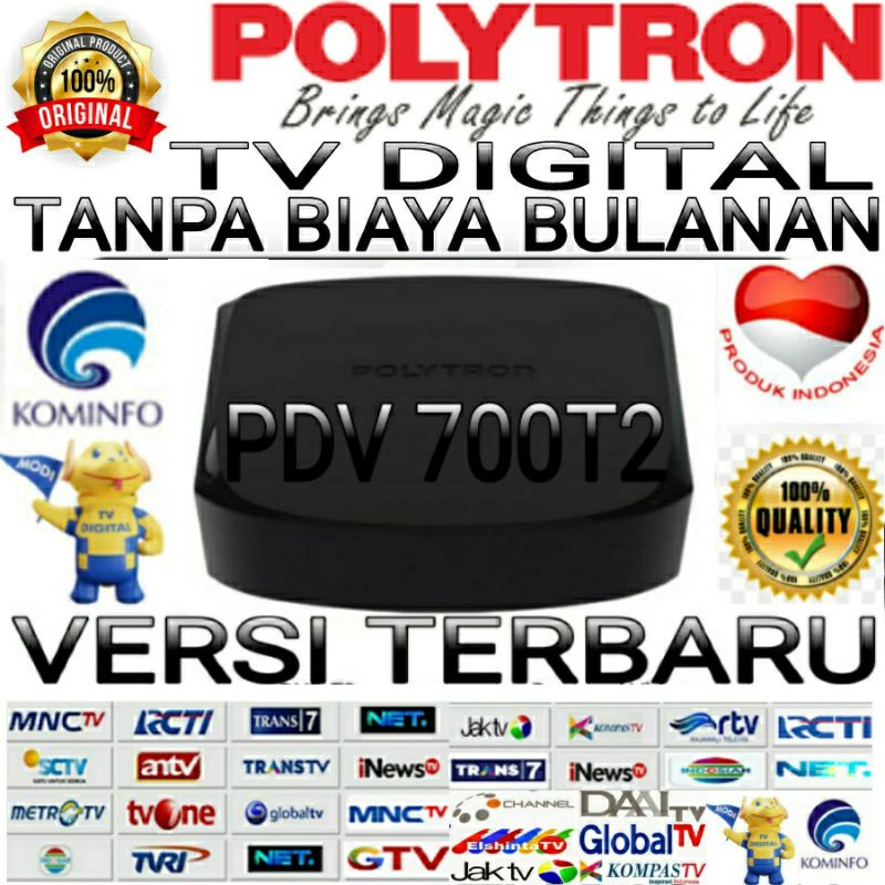 Jual POLYTRON SET TOP BOX DVB-T2 PDV-T2 TERBARU UNTUK SEMUA MERK TV ...