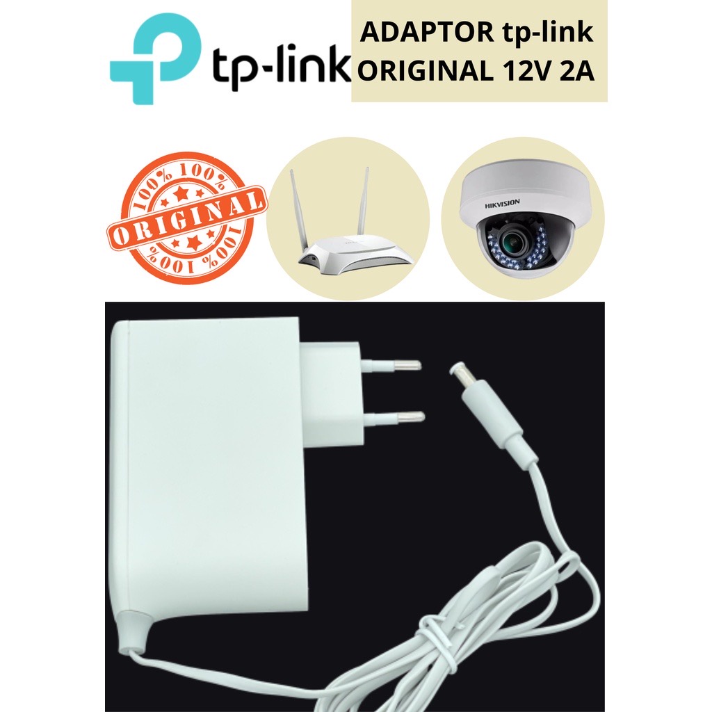 Jual ADAPTOR TPLINK ORIGINAL 12V 2A PUTIH tp-link MODEL: T120200-2C4 ...
