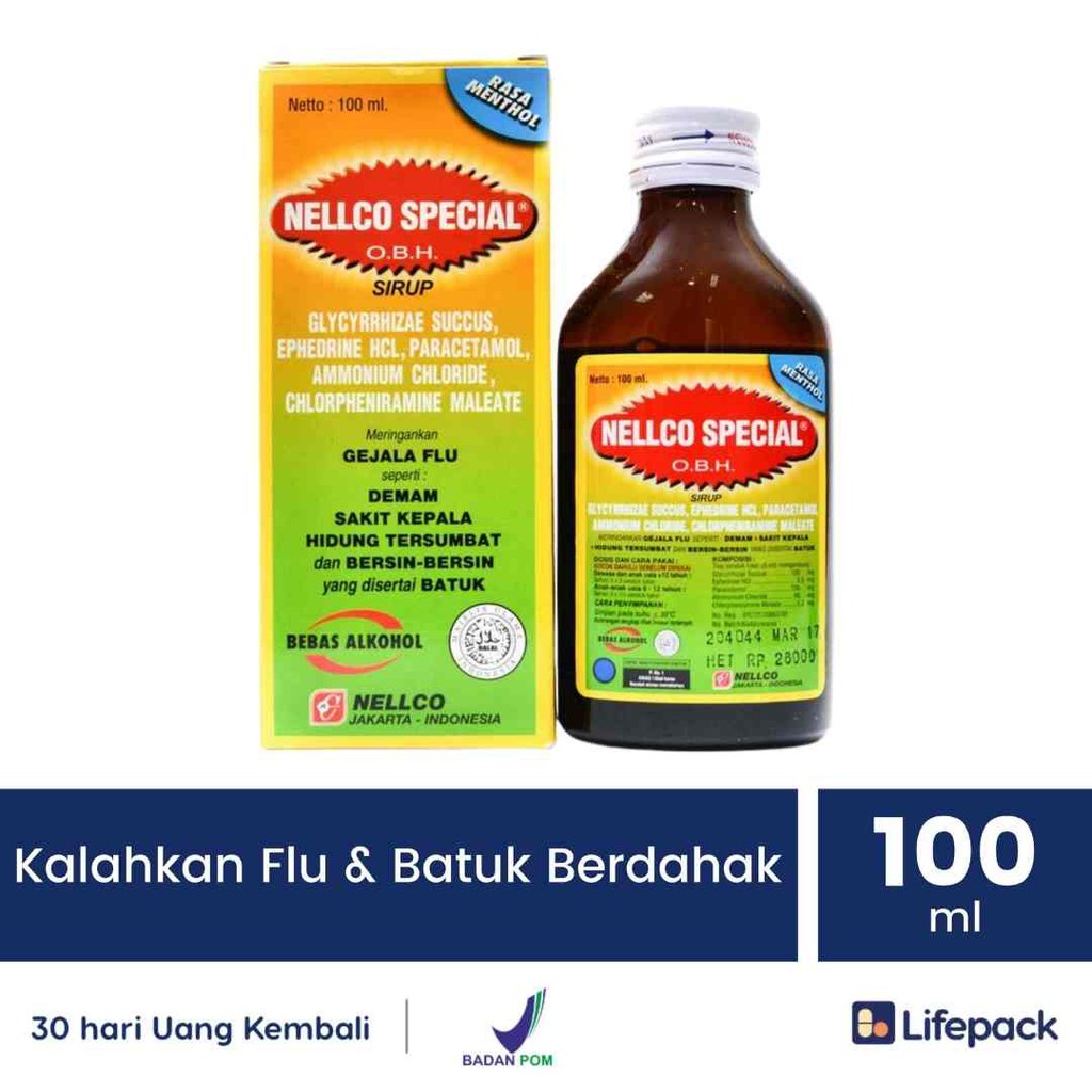 Jual OBH NELLCO SPECIAL MENTHOL 100 ML - Obat Batuk - LIFEPACK | Shopee ...