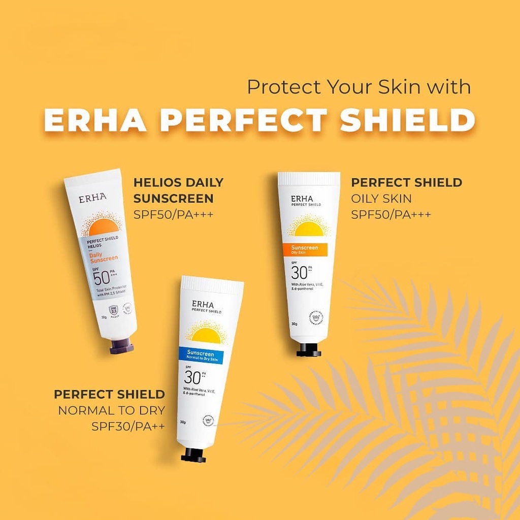 Jual Erha Perfect Shield Sunscreen SPF 30 | Perfect Shield Helios Daily Sunscreen SPF 50 ...