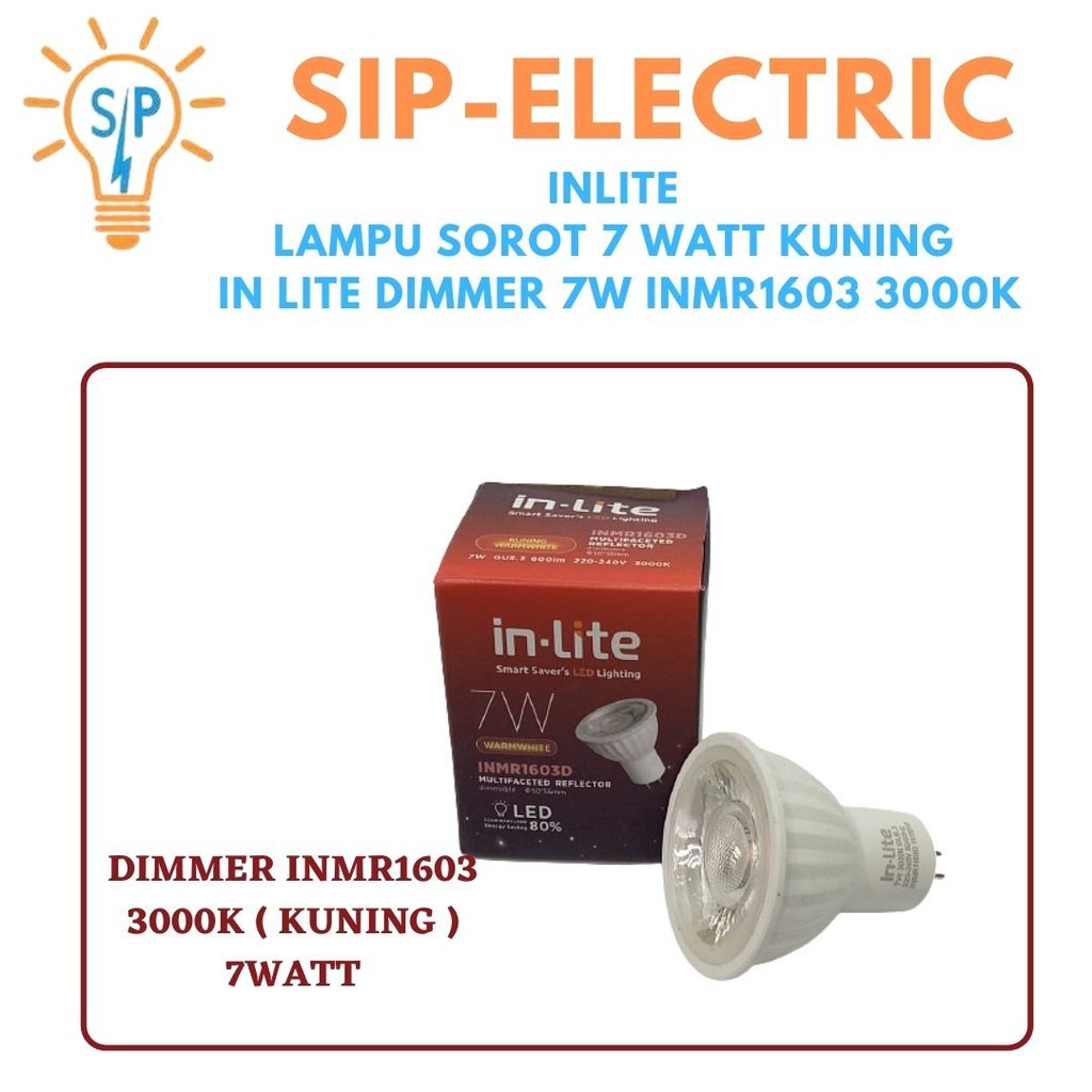 Jual Inlite Lampu Sorot 7 Watt Kuning / In Lite Dimmer 7W Inmr1603 ...