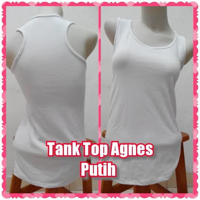 Jual Tank Top Agnes / Aerobic - Putih ( Bahan Menyerap Keringat ...