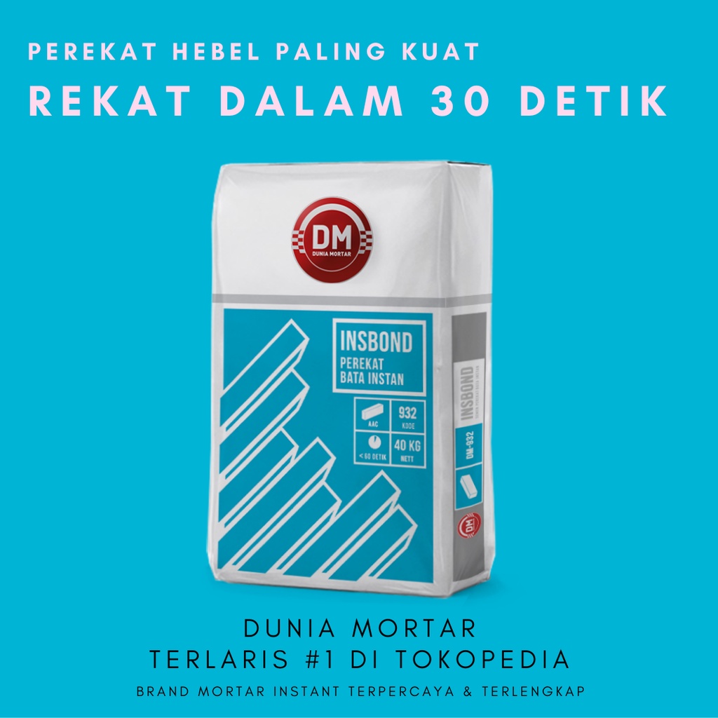 Jual DUNIA MORTAR INSBOND Perekat Hebel Lem Bata Ringan Semen Mortar ...