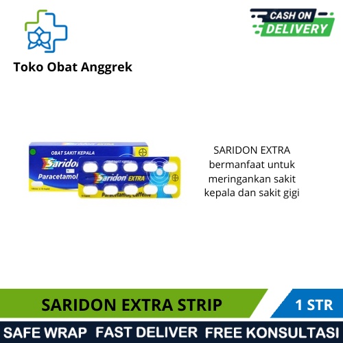 Jual SARIDON EXTRA TAB 10S/OBAT SAKIT KEPALA/OBAT PUSING | Shopee Indonesia