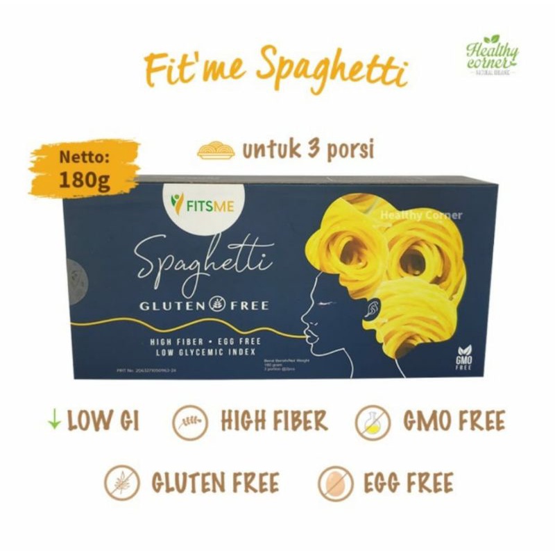 Jual Fit's Me Spaghetti 180gr (3 Porsi @ 2 Pcs) Pasta Sehat Bergizi ...