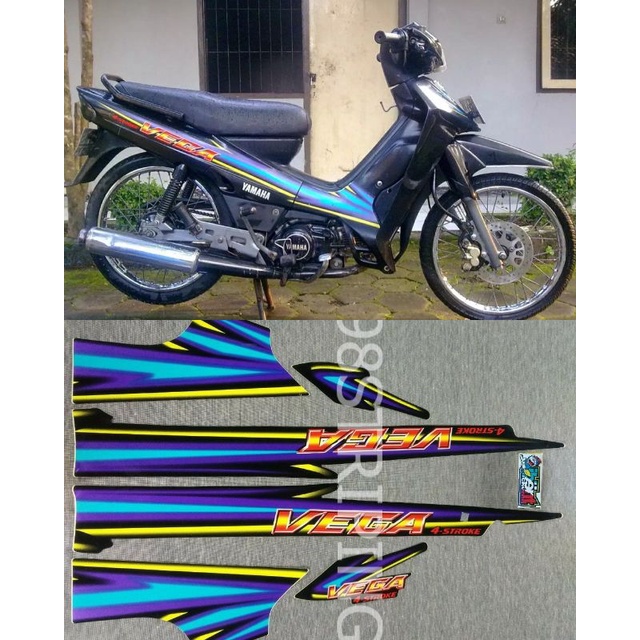 Jual STRIPING VEGA BIRU UNGU TAHUN 2000 STIKER LIS STANDAR ORI YAMAHA ...