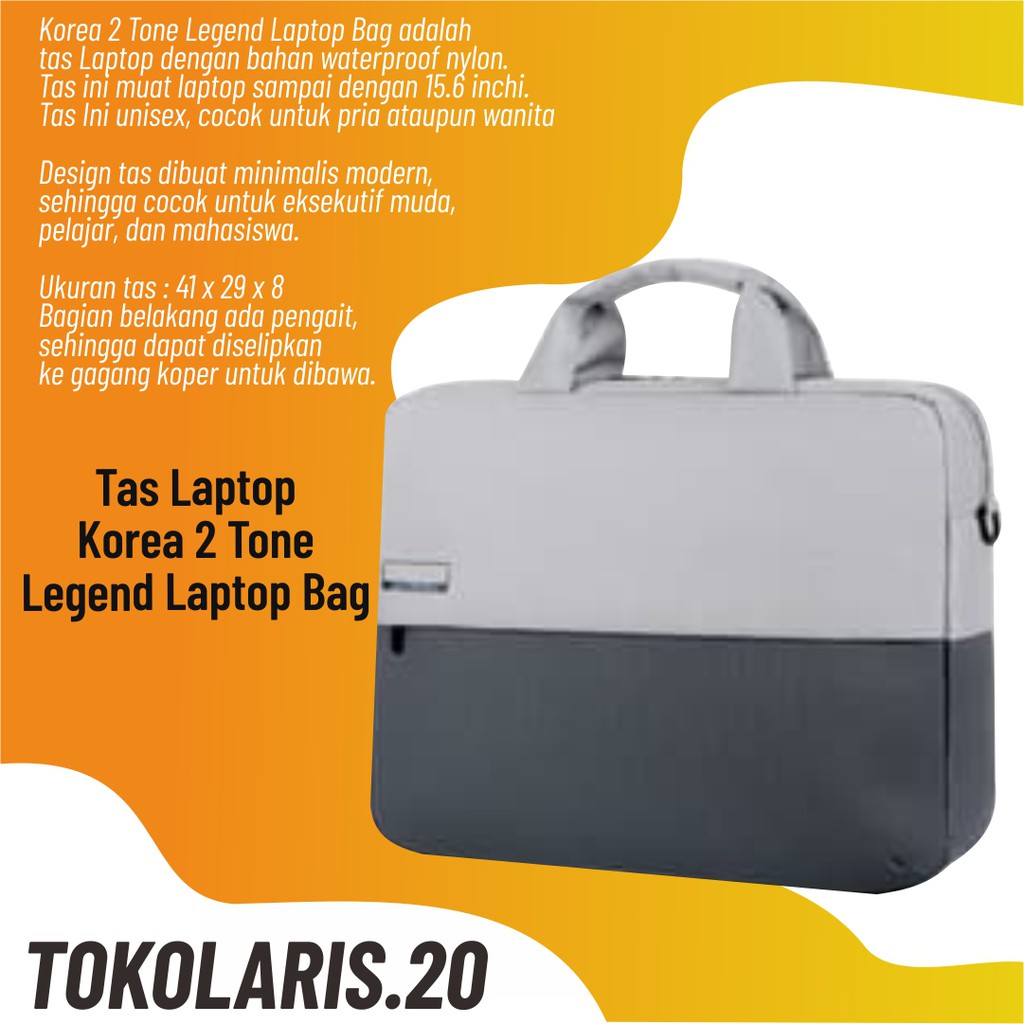 Jual Korea 2 Tone Legend Laptop Bag / Tas Laptop | Shopee Indonesia