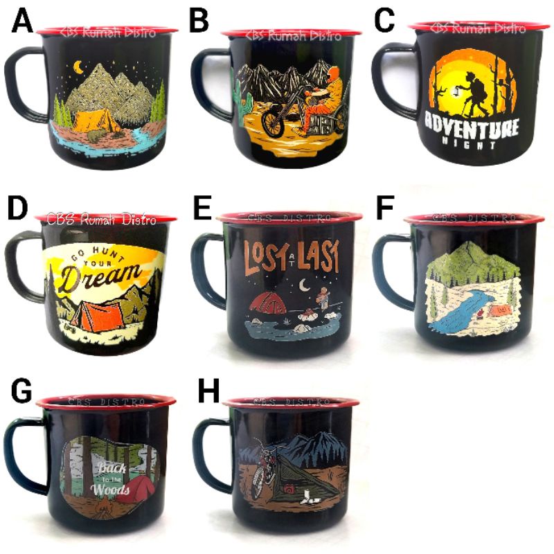 Jual Gelas Cangkir Mug Kopi Coffee Enamel Vintage Outdoor Travel ...