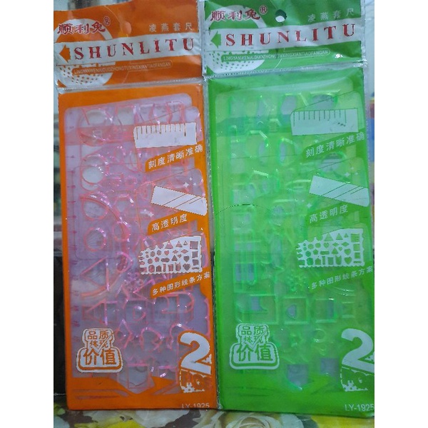 Jual Penggaris geometri/Bangun-ruang/ukuran-20cm/Isi-2/Shunlitu/Pcs ...