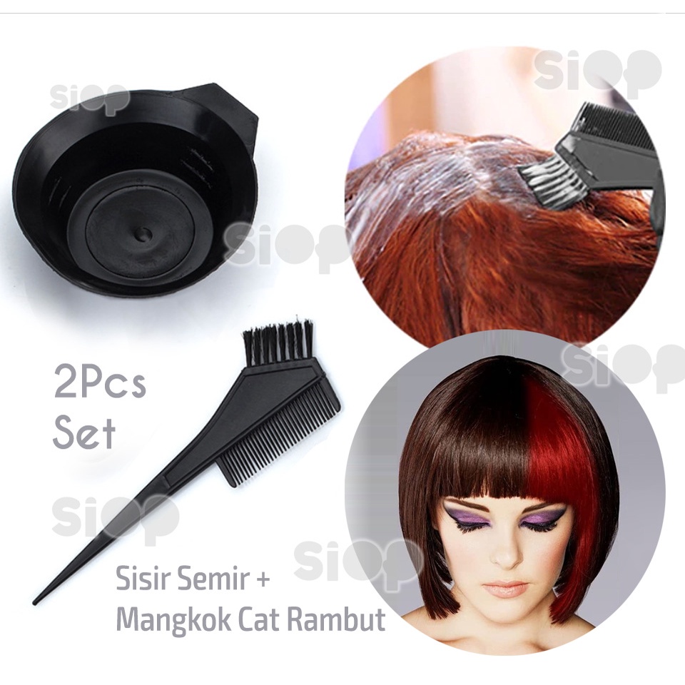 Jual Mangkok + Sisir Semir Cat Rambut 2Pcs Set Mangkuk Peralatan Hair ...