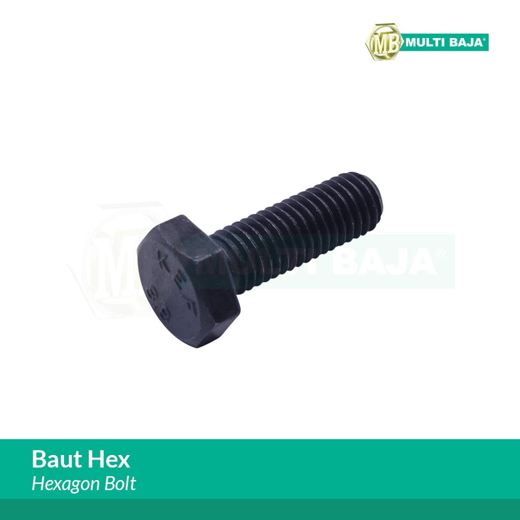 Jual Baut Baja 8.8 Segi Enam Hexagonal Bolt M10 - 1.5 x 20 | Shopee Indonesia