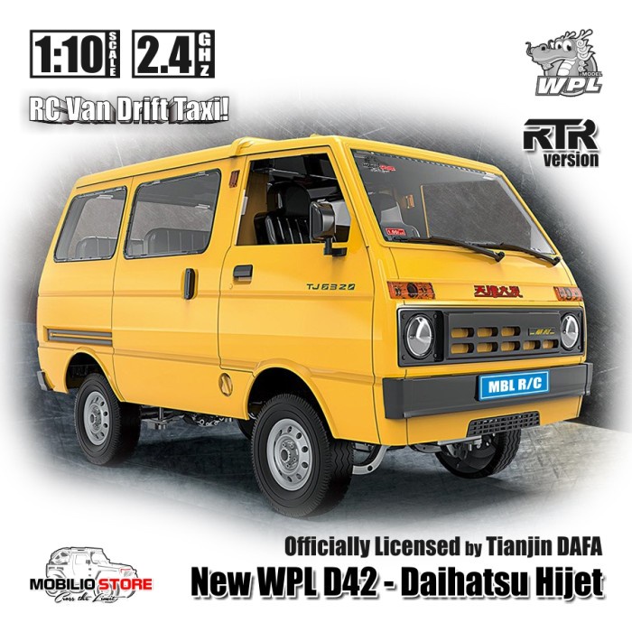 Jual WPL D42 Daihatsu Hijet 1:10 RC Van Drift Taxi Officially Licensed ...