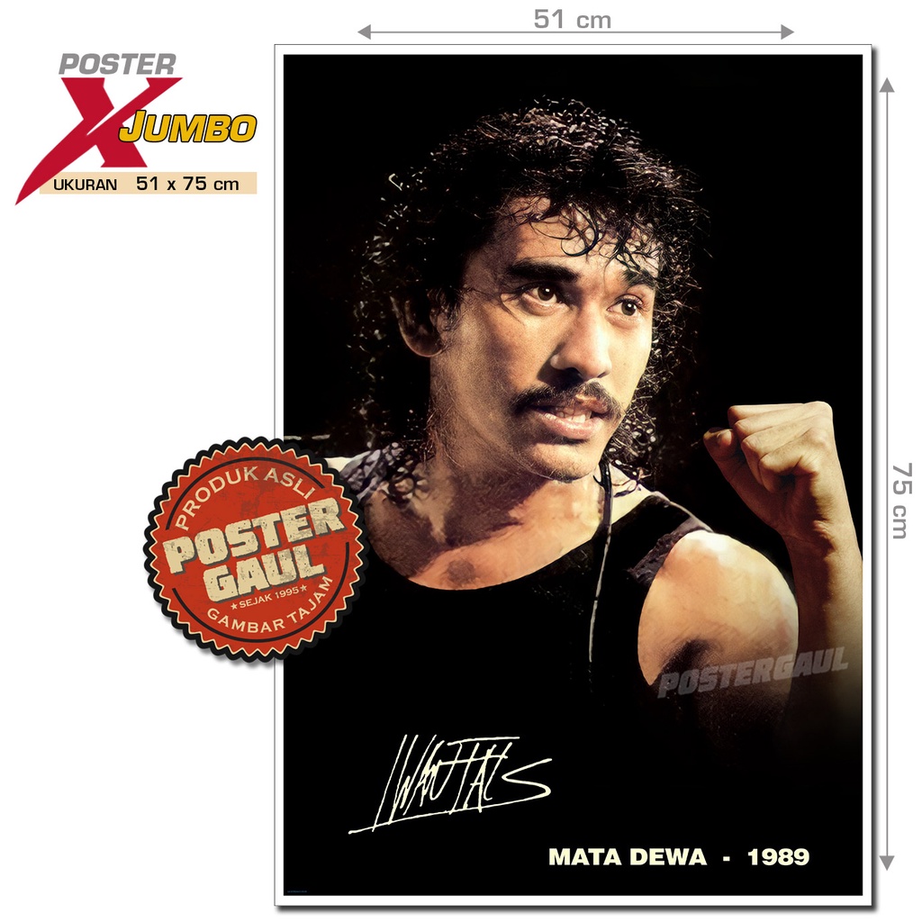 Jual Poster XJumbo IWAN FALS : MATA DEWA - 1989 #XJFJP280 - ukuran 51 x ...