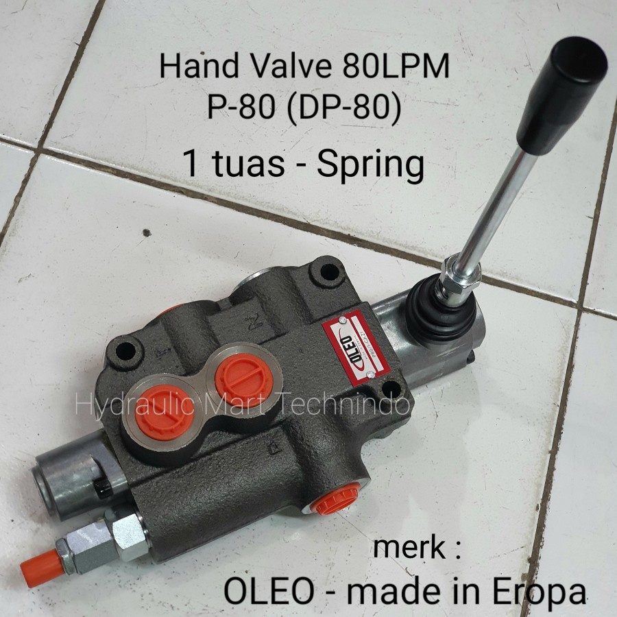 Jual hand valve P80 hydraulic P80 port1/2 80LPM - P80 1tuas spring high ...
