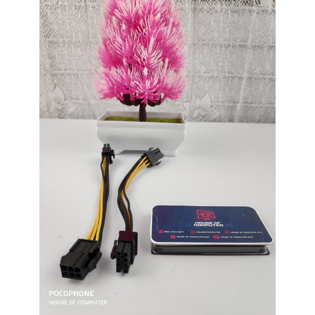 Jual Kabel power VGA 6 pin to 8 pin | Shopee Indonesia