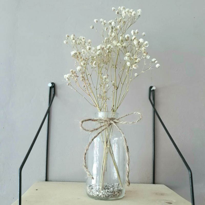 Jual 1 set dried flower / bunga kering rustic + vas | Shopee Indonesia