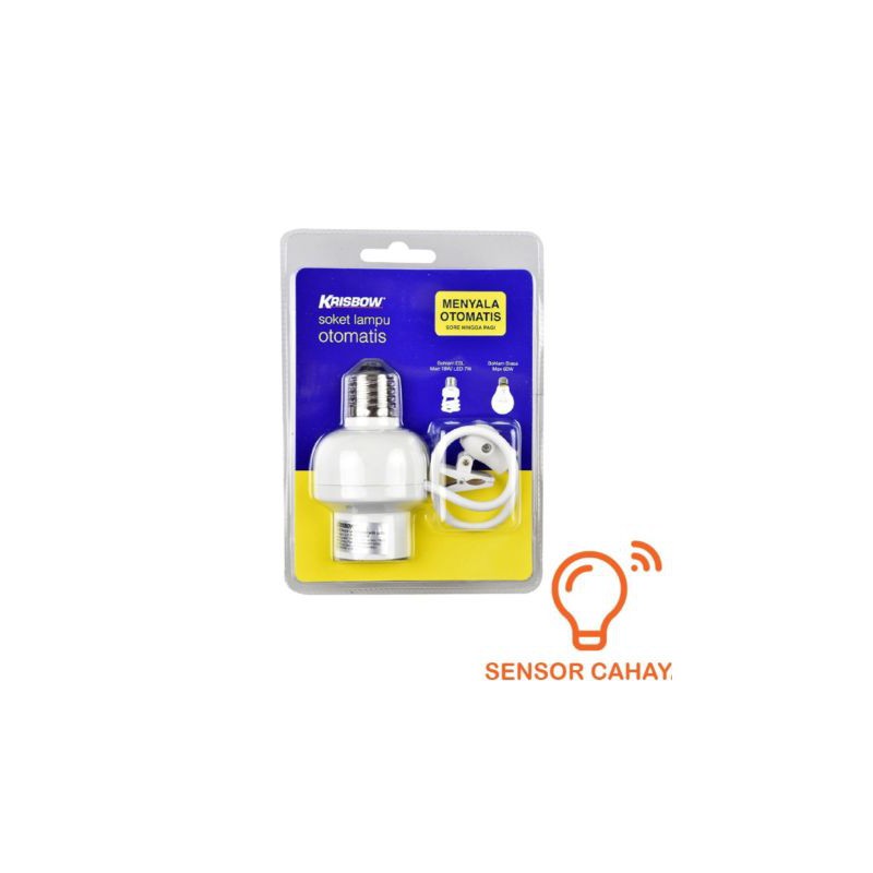 Jual Krisbow Soket Lampu Otomatis Sensor Cahaya Dengan Kabel | Shopee ...