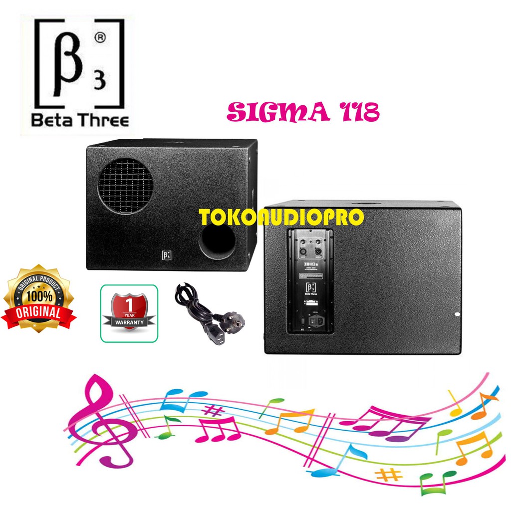 Jual Subwoofer Beta Three B118A 18" Active Subwoofer Wood 500 Watt Beta ...