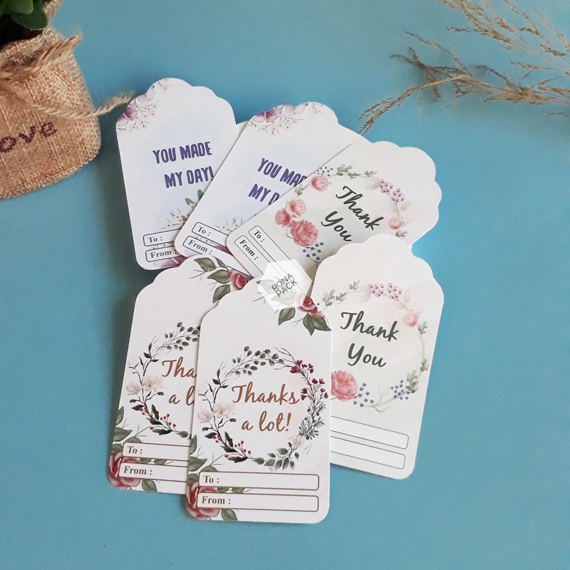Jual 25pcs Hang Tag Ucapan Terima Kasih/Hang Tag Thank You | Shopee ...