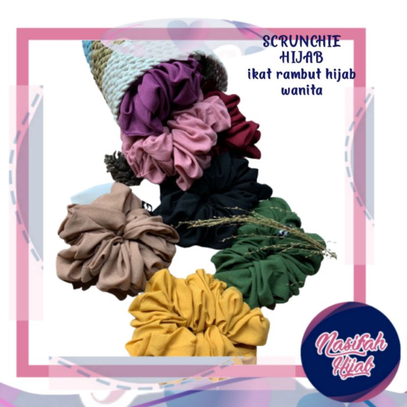 Jual SCRUNCHI HIJAB (Ikat Rambut Hijab) Diamond || Nasifah Hijab2 ...
