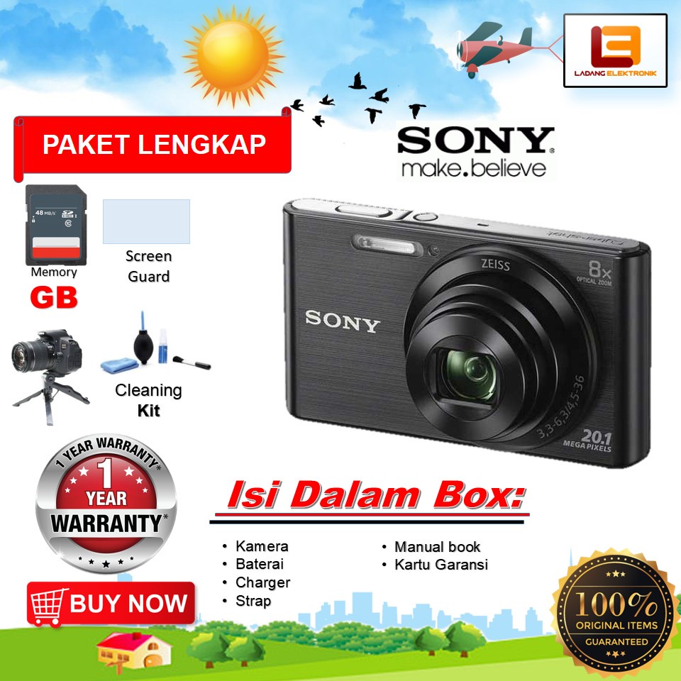 Jual Sony W830 Cybershoot Digital Kamera Pocket - GARANSI RESMI SONY INDONESIA | Shopee Indonesia