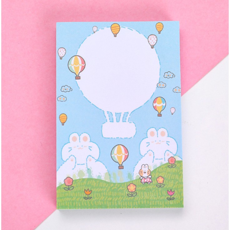 Jual MEMO TEMPEL STICKY NOTE TEBAL MOTIF KELINCI LUCU / MEMO TEMPEL ...