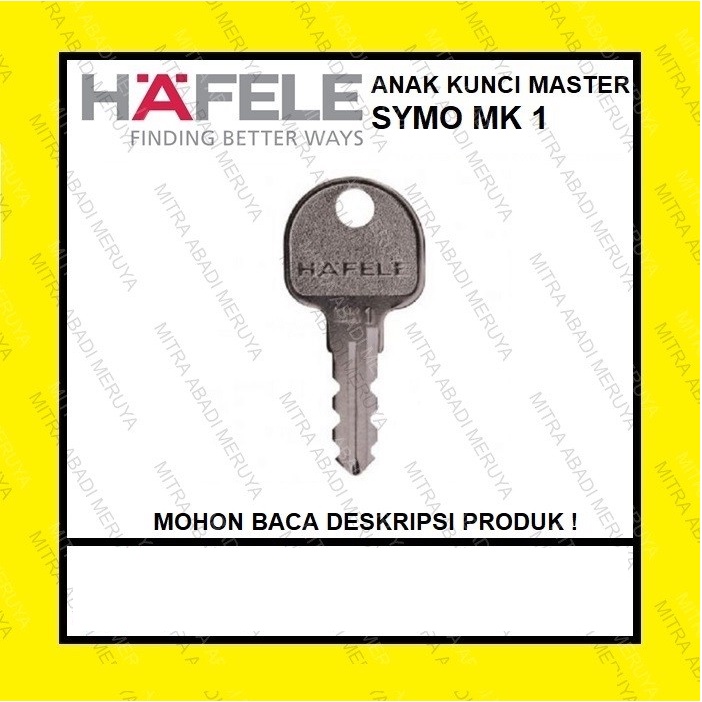 Jual Anak Kunci Master Hafele SYMO 3000 MK1 MK 1 Duplikat Spare ...