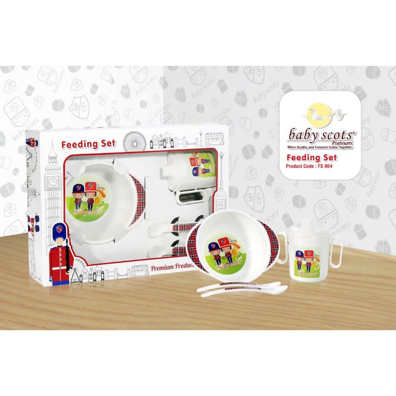 Jual Baby scots feeding set tempat makan set packing dobel dos | Shopee ...