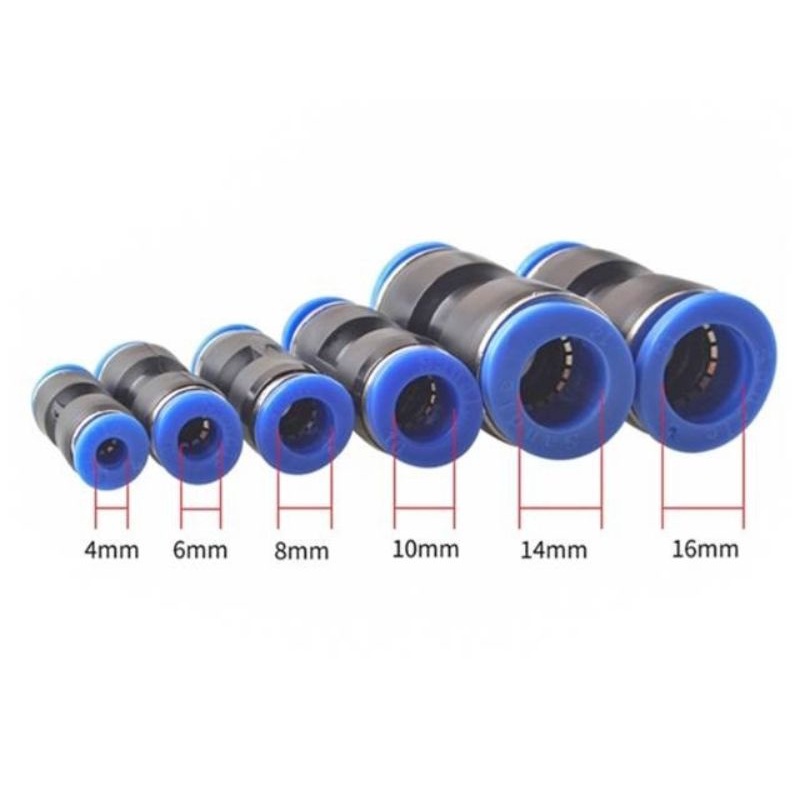 Jual Pneumatic Fittings Konektor Lurus Selang PU, Nylon Tube | Shopee ...
