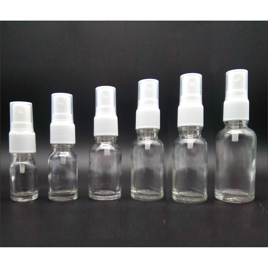 Jual [MINIM 20PCS] BOTOL SPRAY 15ml KACA BENING TEBAL | Shopee Indonesia