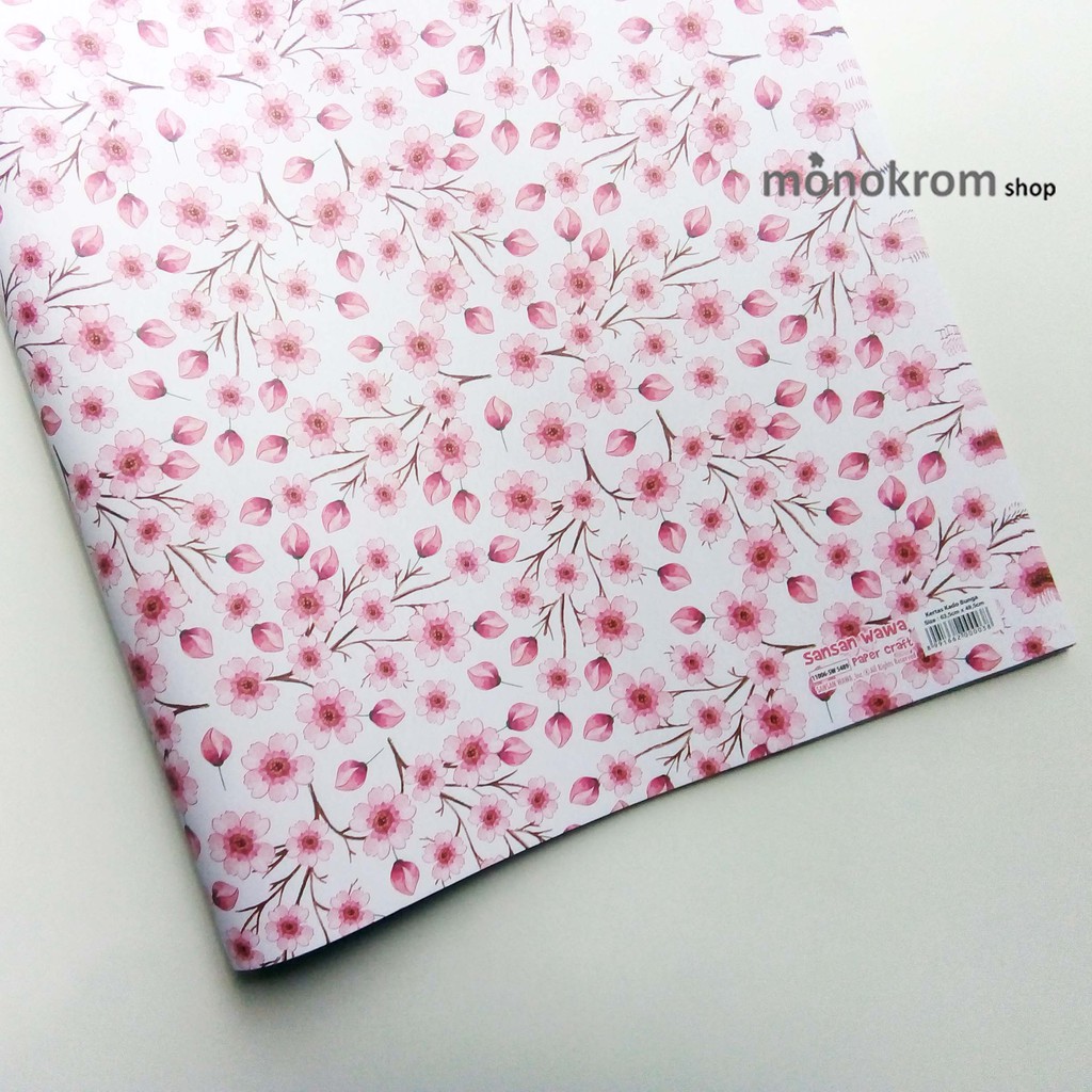 Jual Kertas Kado Sansan Wawa Motif Pink Sakura Cherry Blossom Dasar ...