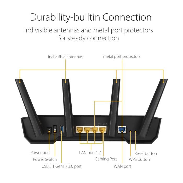 Jual ASUS TUF AX-3000 Dual Band WiFi 6 Router TUF Gaming RT- AX3000 ...