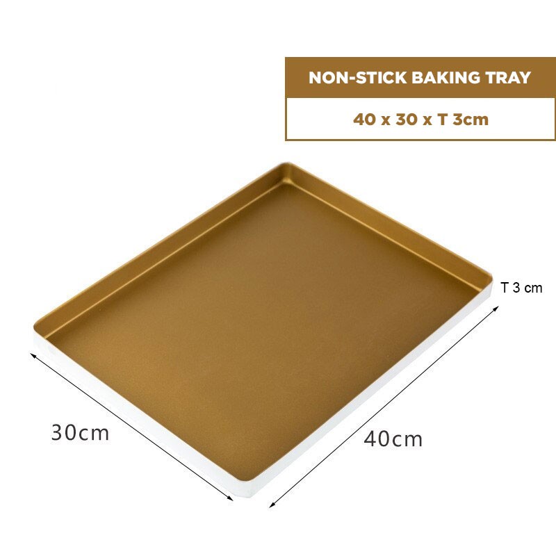 Jual Loyang Non-stick Baking Tray 40 x 30 cm - Gold Coating | Shopee ...