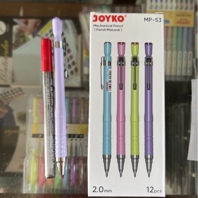 Jual ( 1 set ) MP 53 Joyko Mechanical Pencil / Pensil Mekanik MP-53 + Lead 2.0 dengan rautan ...
