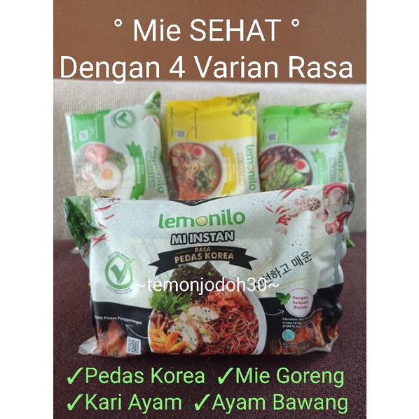 Jual Lemonilo Mie PEDAS KOREA Mie Goreng Mie Kari Mie Ayam Bawang 85gr ...